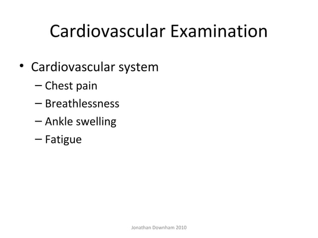 Cardiovascular examination | PPTX | Heart and Cardiovascular Diseases ...
