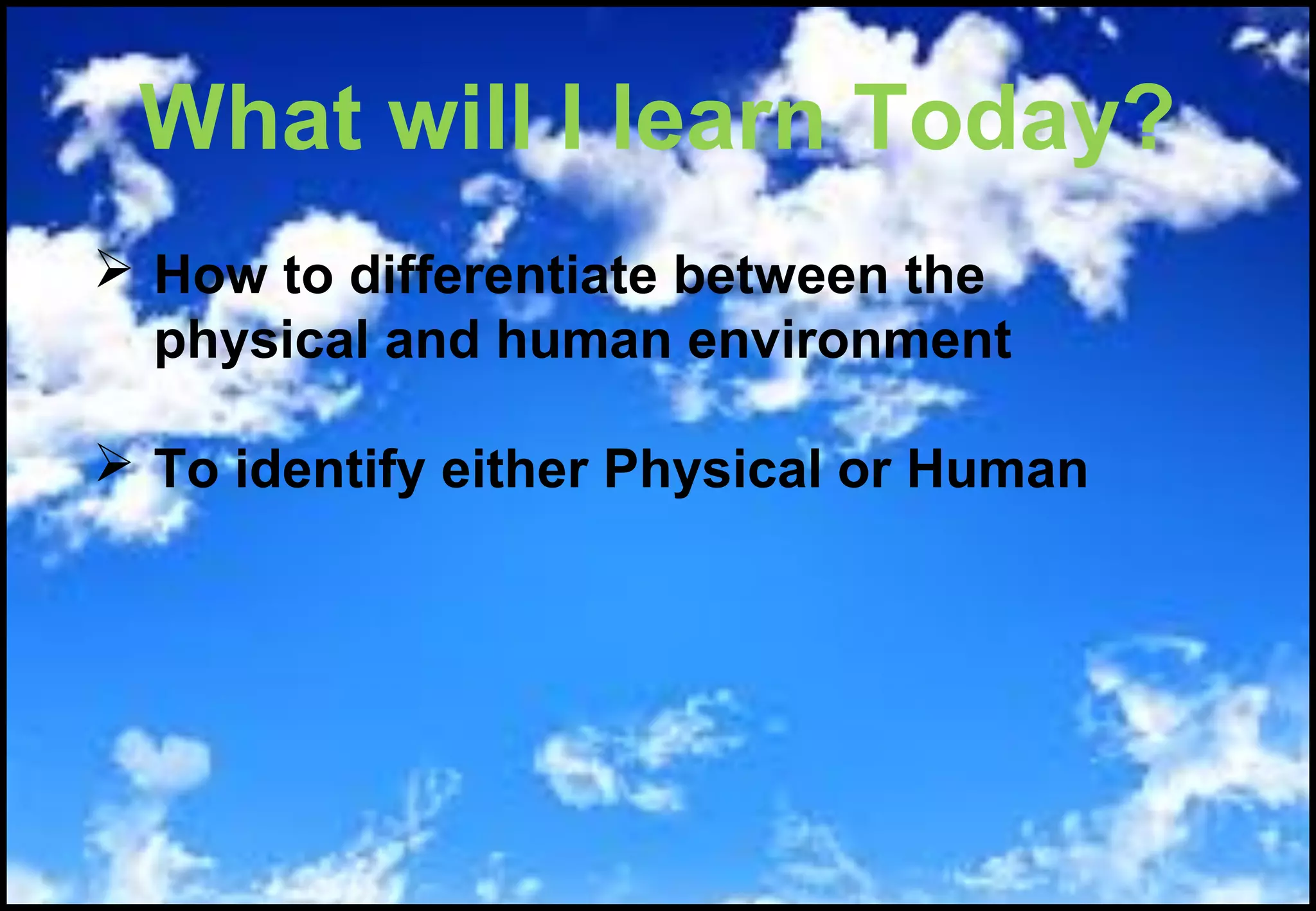 Physical and Human Geography | PPT