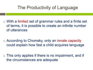 First Language Acquisition Part 1 | PPT