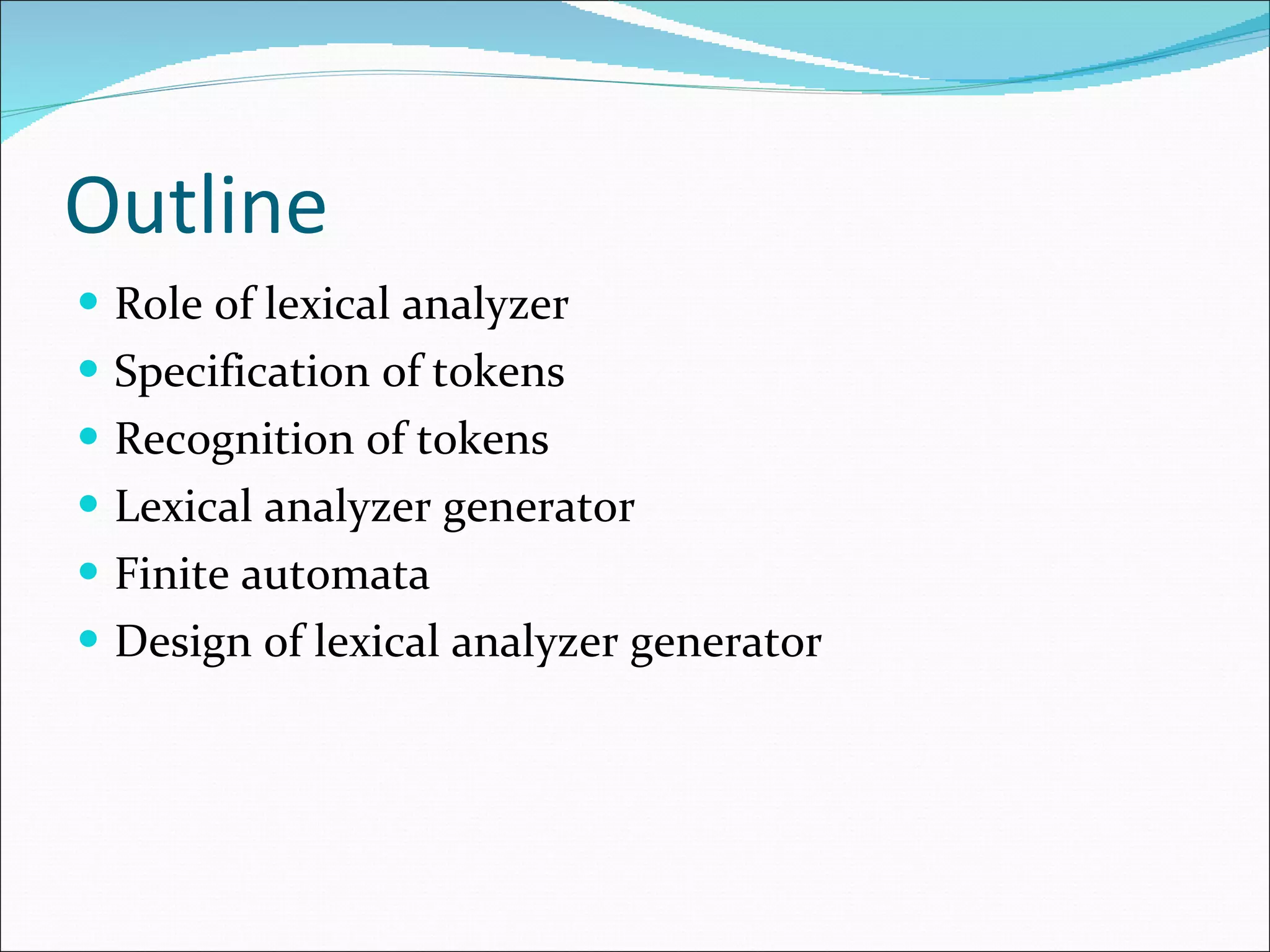 02. chapter 3 lexical analysis | PPT