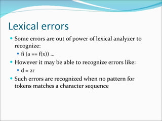 02. chapter 3 lexical analysis | PPT