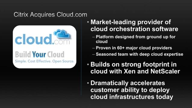 Citrix Cloudstack Build Your Own Scalable Infrastructure Cloud With Cloudstack Ppt