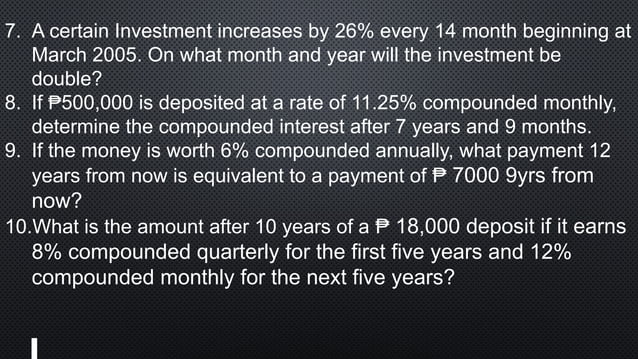 COMPOUND INTEREST PRESENTATION PPT REPORT | PPTX