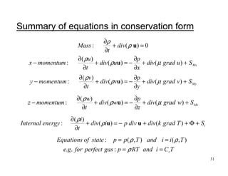 02 conservation equations | PDF