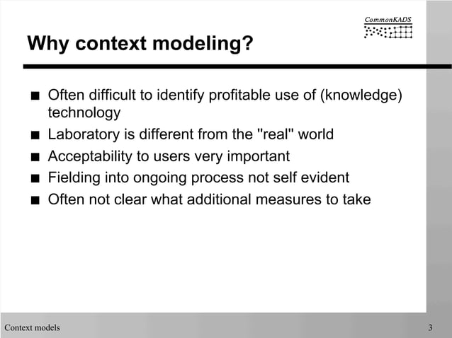 CommonKADS context models | PPT