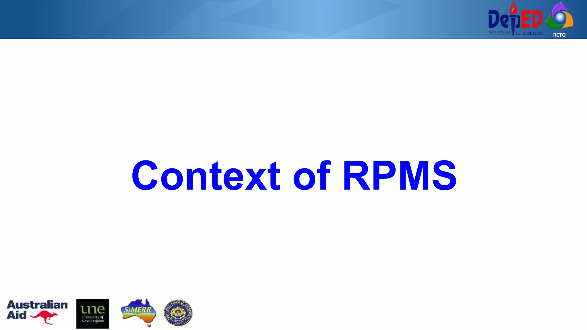 context of rpms | PPTX