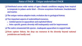 REGIONAL WORKSHOP ON FISHERIES AND MARINE GENETIC RESOURCES AND THEIR ...