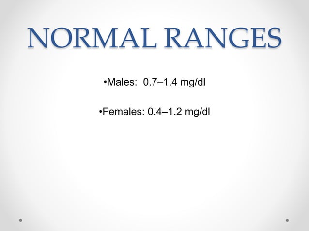 creatinine | PPTX | Lung and Respiratory Health | Diseases and Conditions