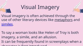 Imagery used in Creative Writing as a technique in writing Narratives ...