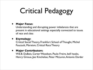 Critical Pedagogy