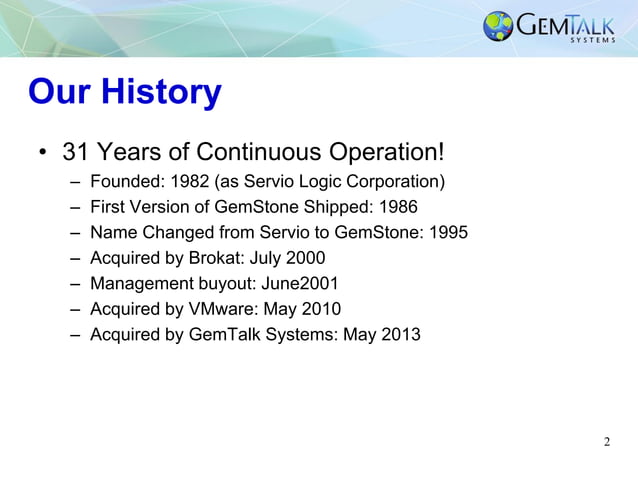 GemTalk Systems Overview | PPT