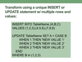 02 database oprimization - improving sql performance - ent-db | PPT