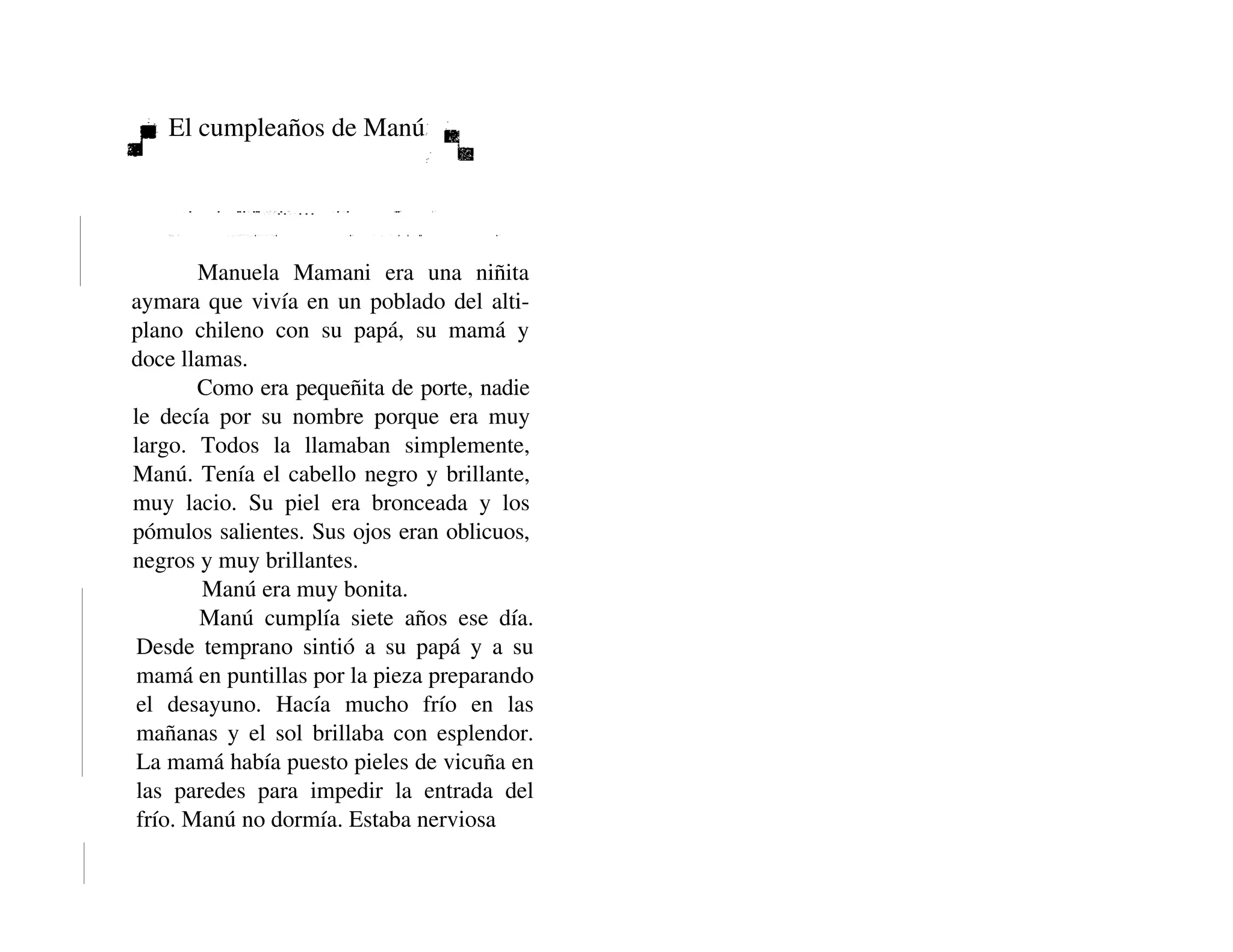 La Historia de Manu | PDF