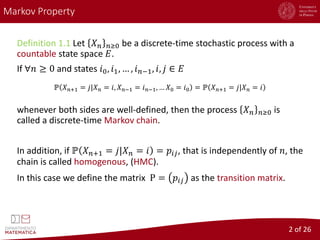 02 - Discrete-Time Markov Models - incomplete.pptx | Physics | Science