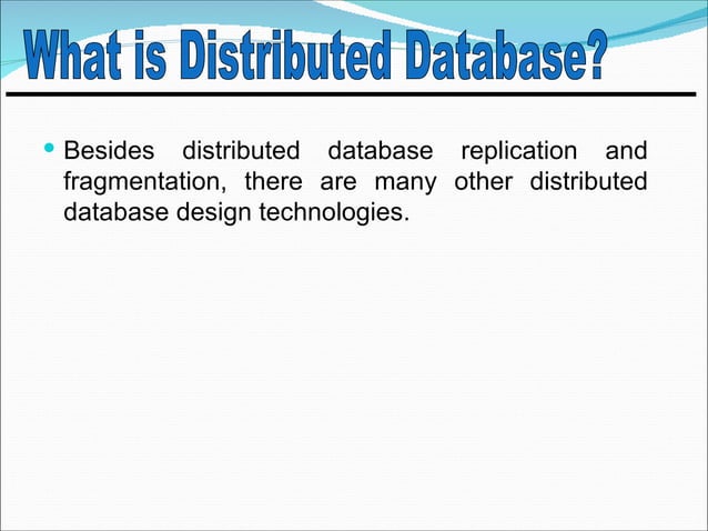 02 Distributed DBMSTechnology | PPT