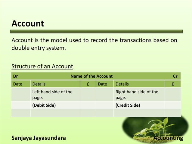 double entry for cash transactions | PPT