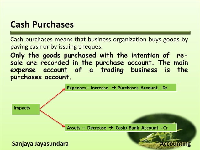 double entry for cash transactions | PPT