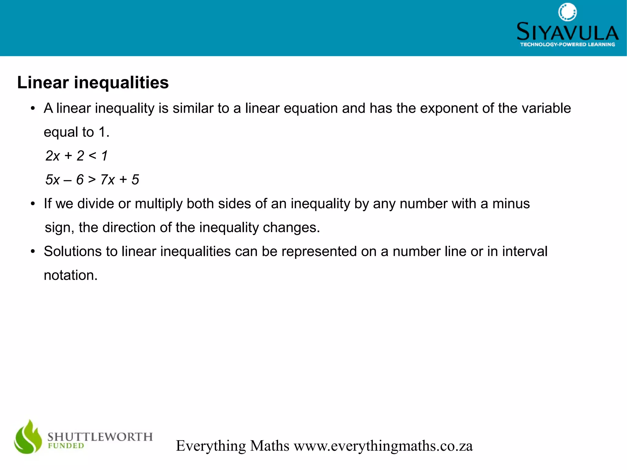 Equations and inequalities | ODP