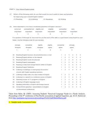 Needs assessment samples | PDF