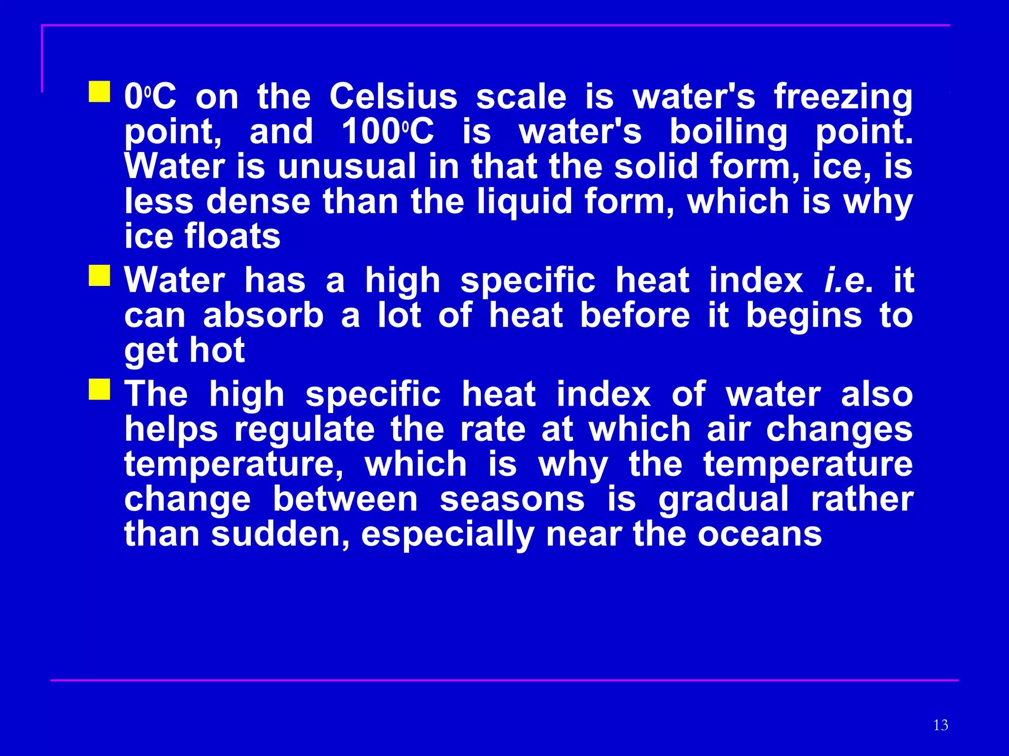 food and water, Food Chemistry, Constituent of foods i.e water ...