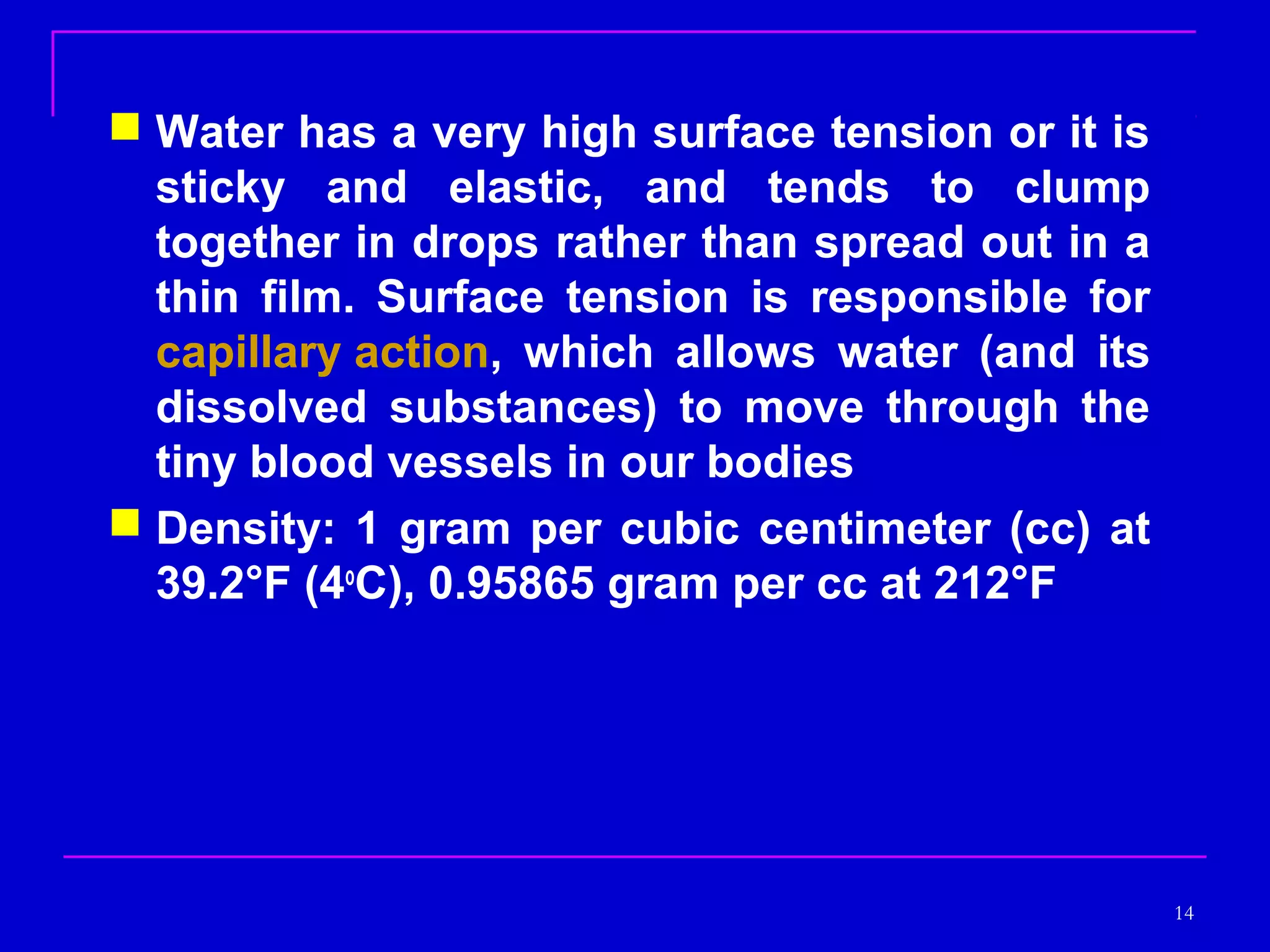 food and water, Food Chemistry, Constituent of foods i.e water ...