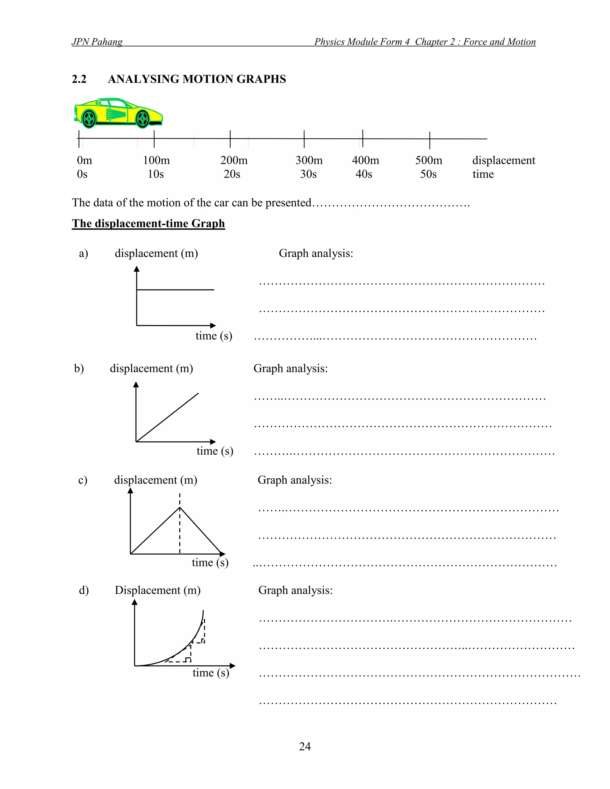 SPM PHYSICS FORM 4 forces and motion | PDF