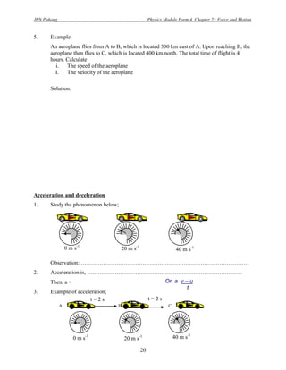 SPM PHYSICS FORM 4 forces and motion | PDF