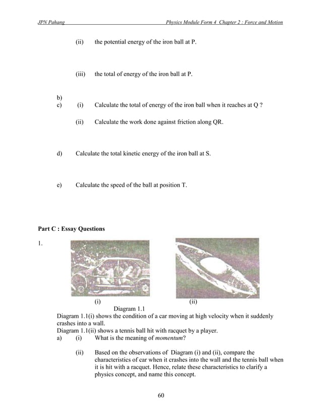 SPM PHYSICS FORM 4 forces and motion | PDF | Physics | Science