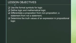 Formal Logic - Lesson 1 - Introduction to Logic | PDF | Programming Languages | Computing