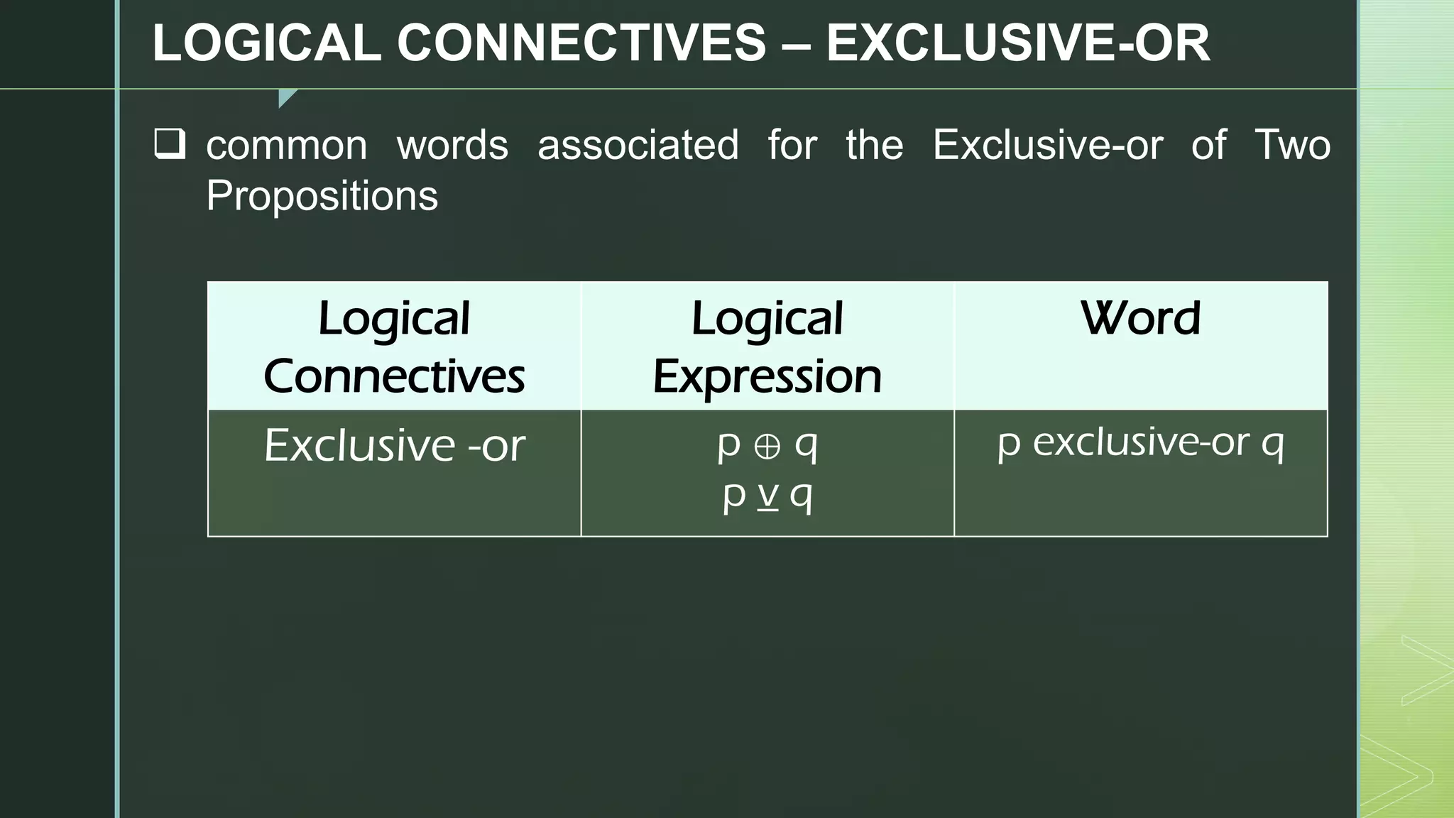 Formal Logic - Lesson 2 - Logical Connectives | PDF