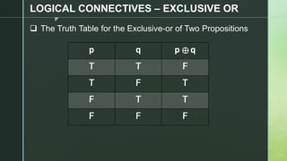 Formal Logic - Lesson 2 - Logical Connectives | PDF