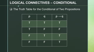 Formal Logic - Lesson 2 - Logical Connectives | PDF