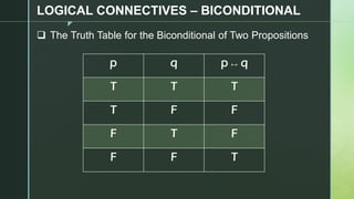Formal Logic - Lesson 2 - Logical Connectives | PDF