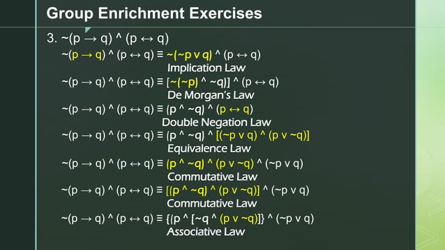 Formal Logic - Lesson 5 - Logical Equivalence | PDF