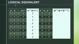 Formal Logic - Lesson 5 - Logical Equivalence | PDF