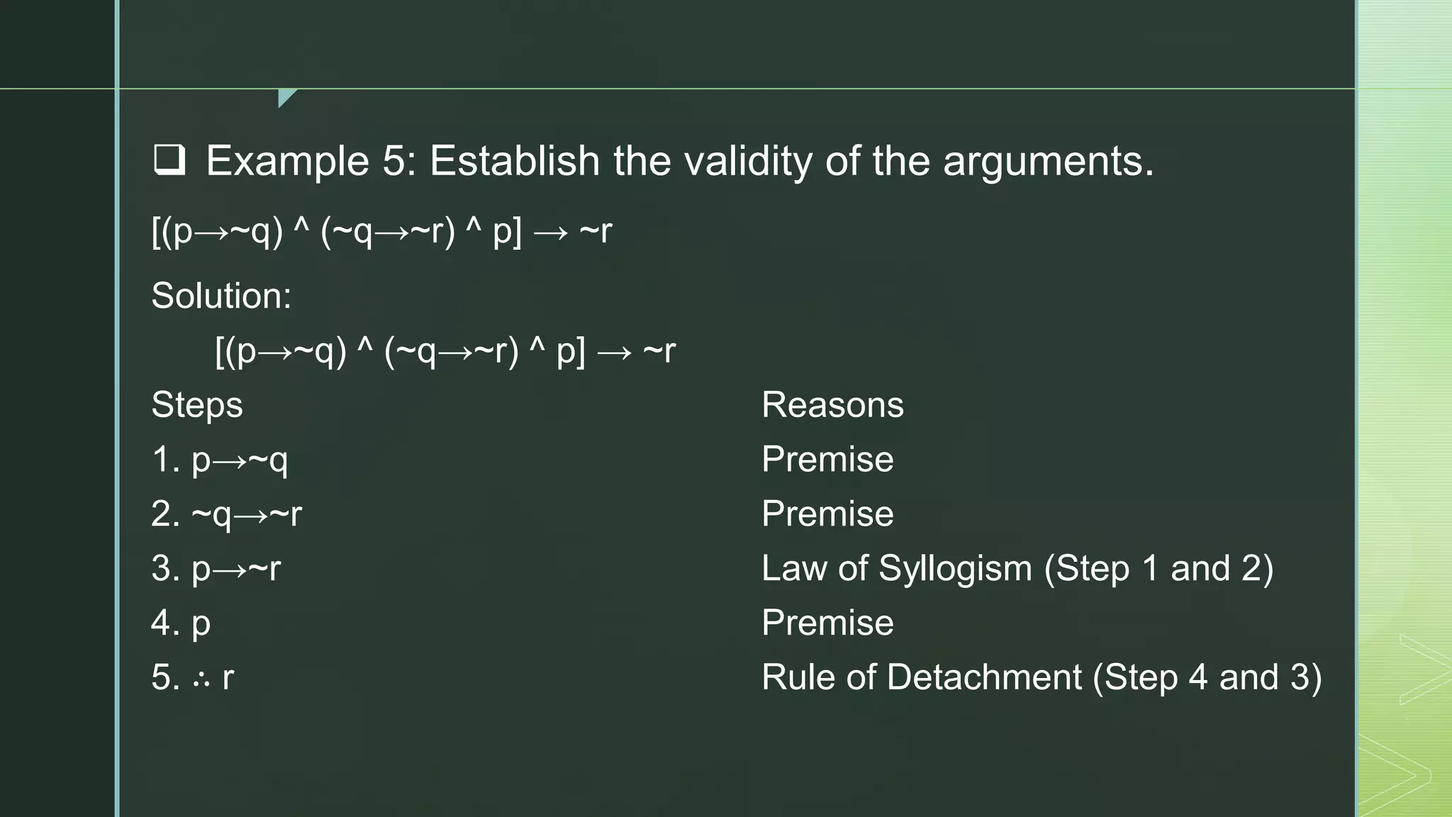 Formal Logic - Lesson 7 - Rules of Inference | PDF