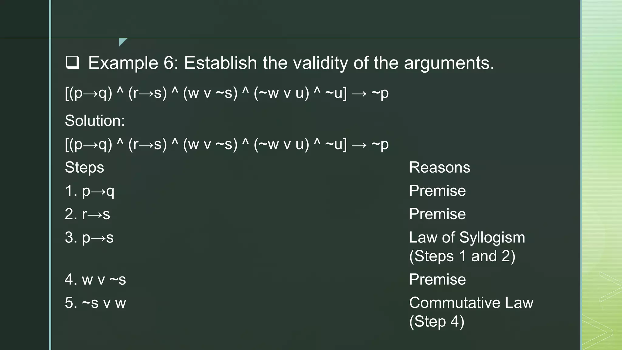 Formal Logic - Lesson 7 - Rules of Inference | PDF
