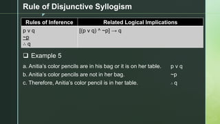 Formal Logic - Lesson 7 - Rules of Inference | PDF