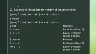 Formal Logic - Lesson 7 - Rules of Inference | PDF