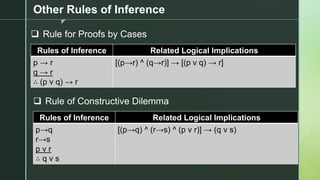 Formal Logic - Lesson 7 - Rules of Inference | PDF