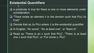 Formal Logic - Lesson 8 - Predicates and Quantifiers | PDF