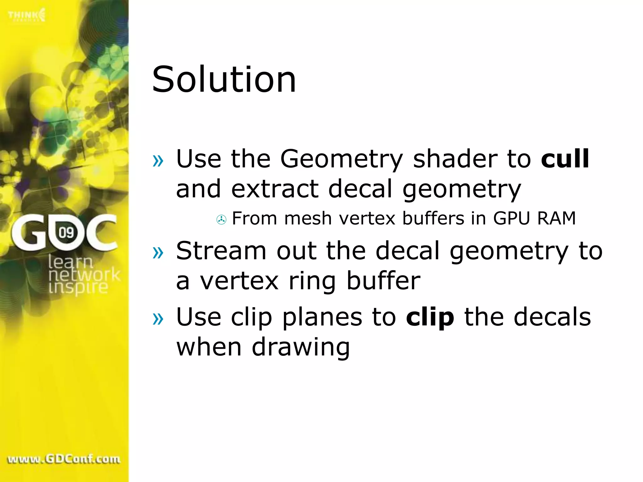 Shadows & Decals: D3D10 Techniques in Frostbite (GDC'09) | PPTX