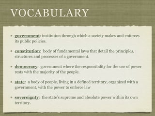02 - Introduction to Government | KEY