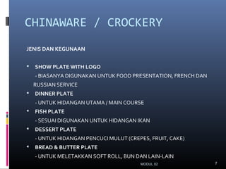 02 handle f&b equipment | PPT