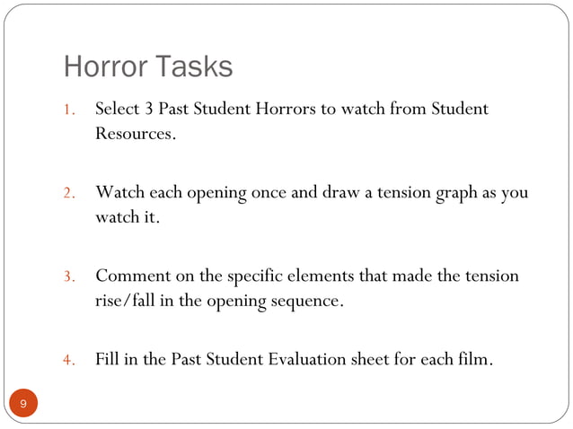02. horror & narrative structure | PPT