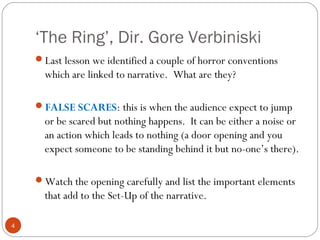 02. horror & narrative structure | PPT