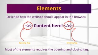 Introduction to HTML: Overview and Structure | PPTX