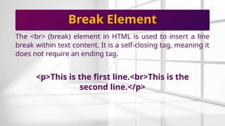 Introduction to HTML: Overview and Structure | PPTX