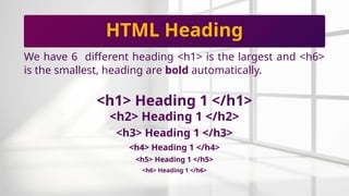 Introduction to HTML: Overview and Structure | PPTX
