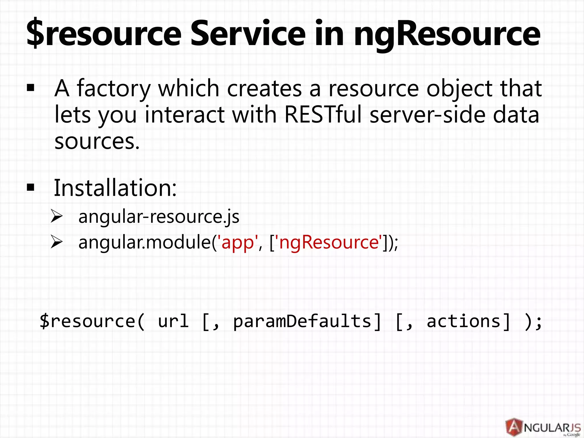 Angularjs And Resource Services Ppt